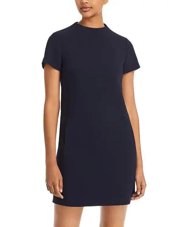 Theory Jasneah Admiral Crepe Mini Dress - Deep Navy | Editorialist